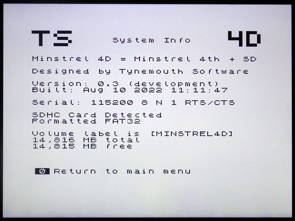 Minstrel 4D (Turbo) – Jupiter Ace compatible computer kit – TFW8b.com